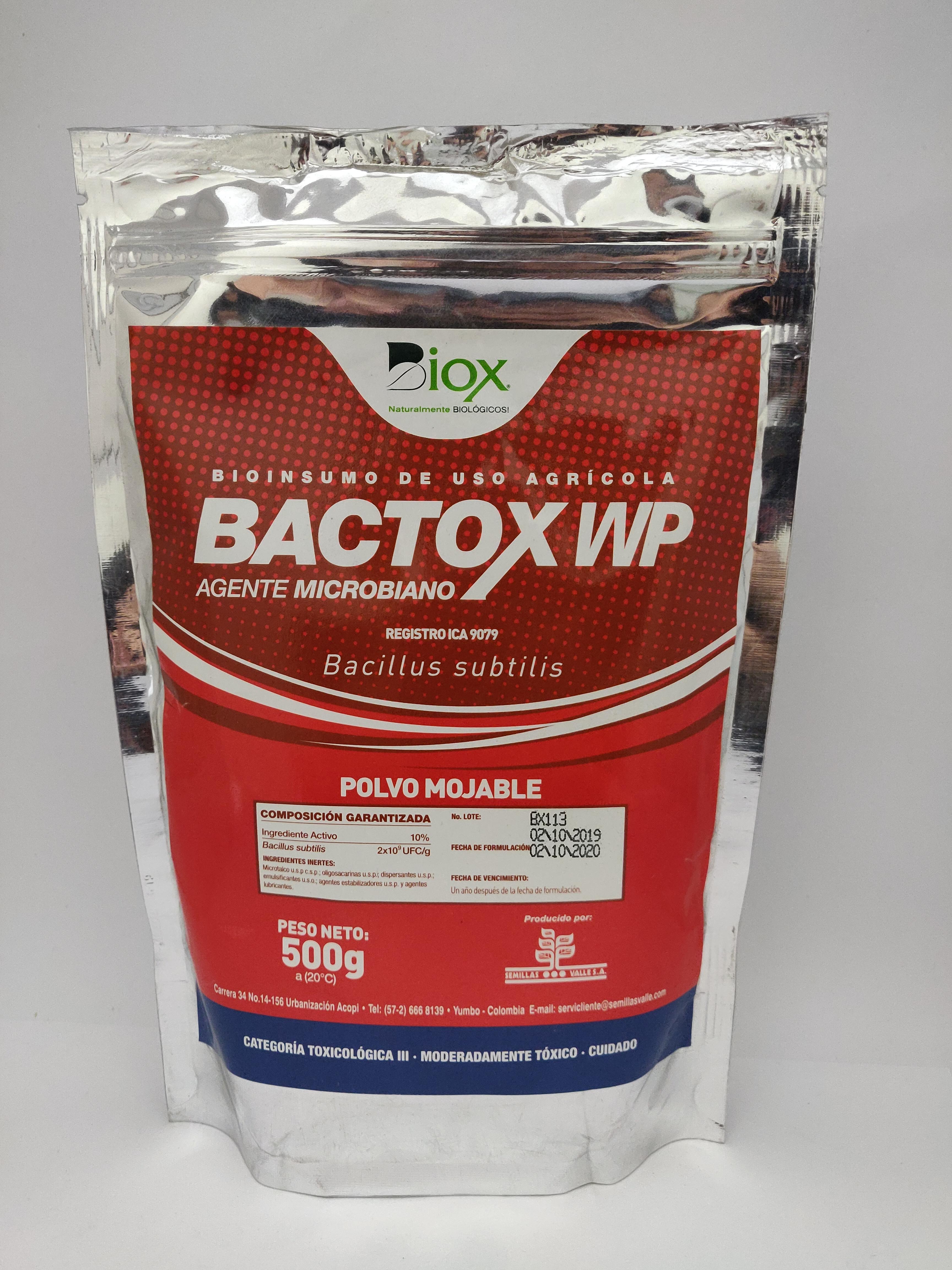 Producto Bioinsumo Bactox WP SemillasValle Tecniagro
